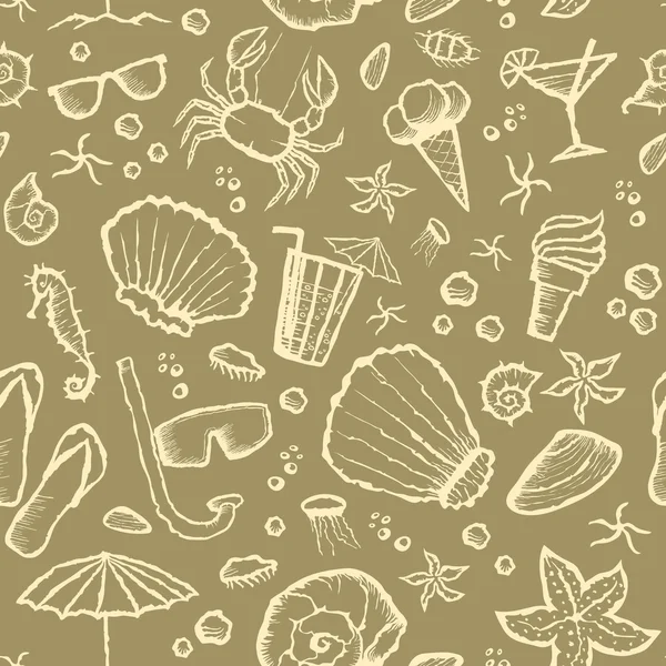 Summer sea beach pattern Stock Vector Image by ©leedsn #116308278