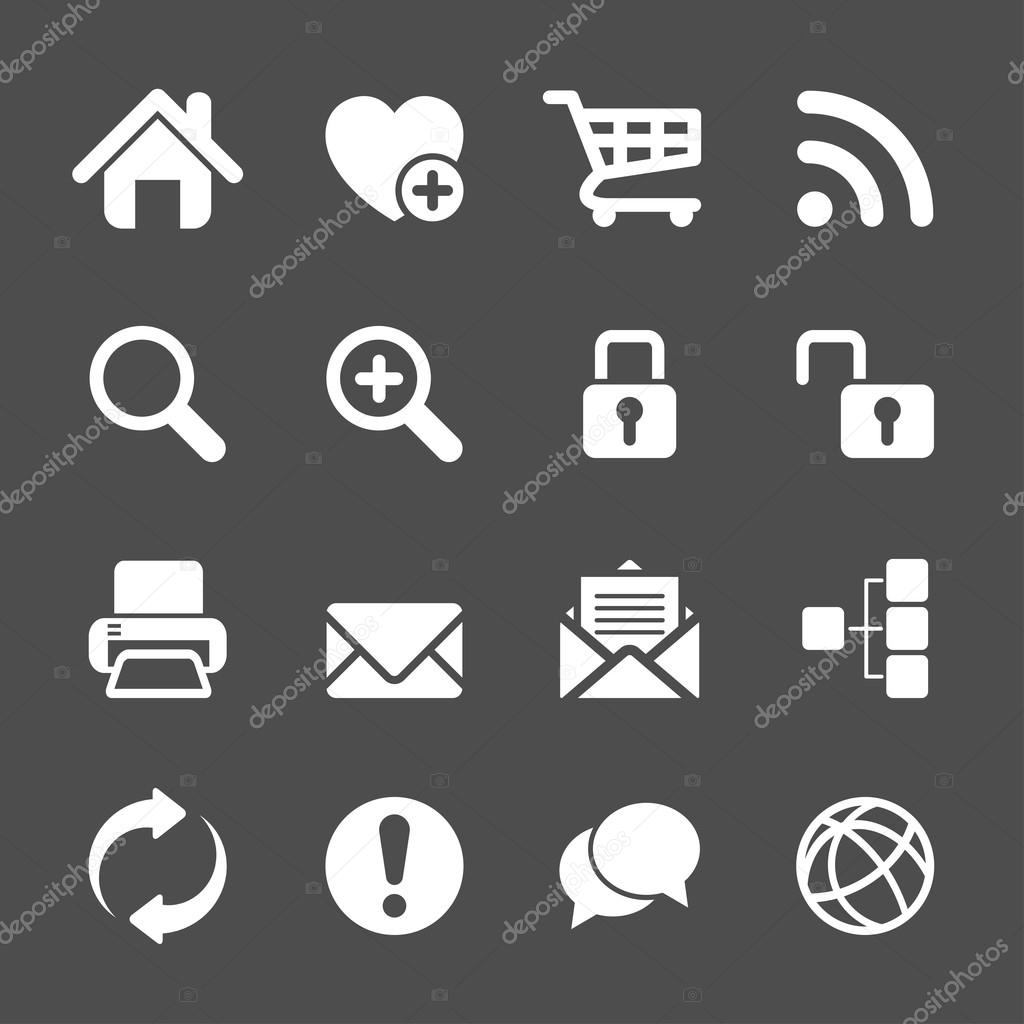 Website Communication And Internet Icon Set Vector Eps10 Stock Vector