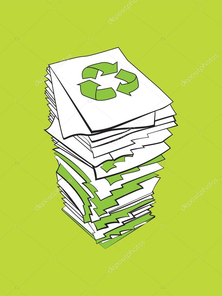 Stack of recycled paper Stock Vector Image by ©ronstik #90156844