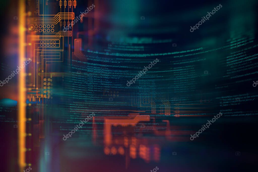 Programación de código abstracto tecnología de fondo de desarrollador ...