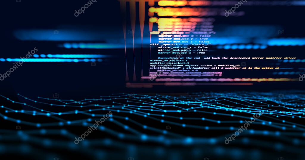 Programación de código abstracto tecnología de fondo de desarrollador ...