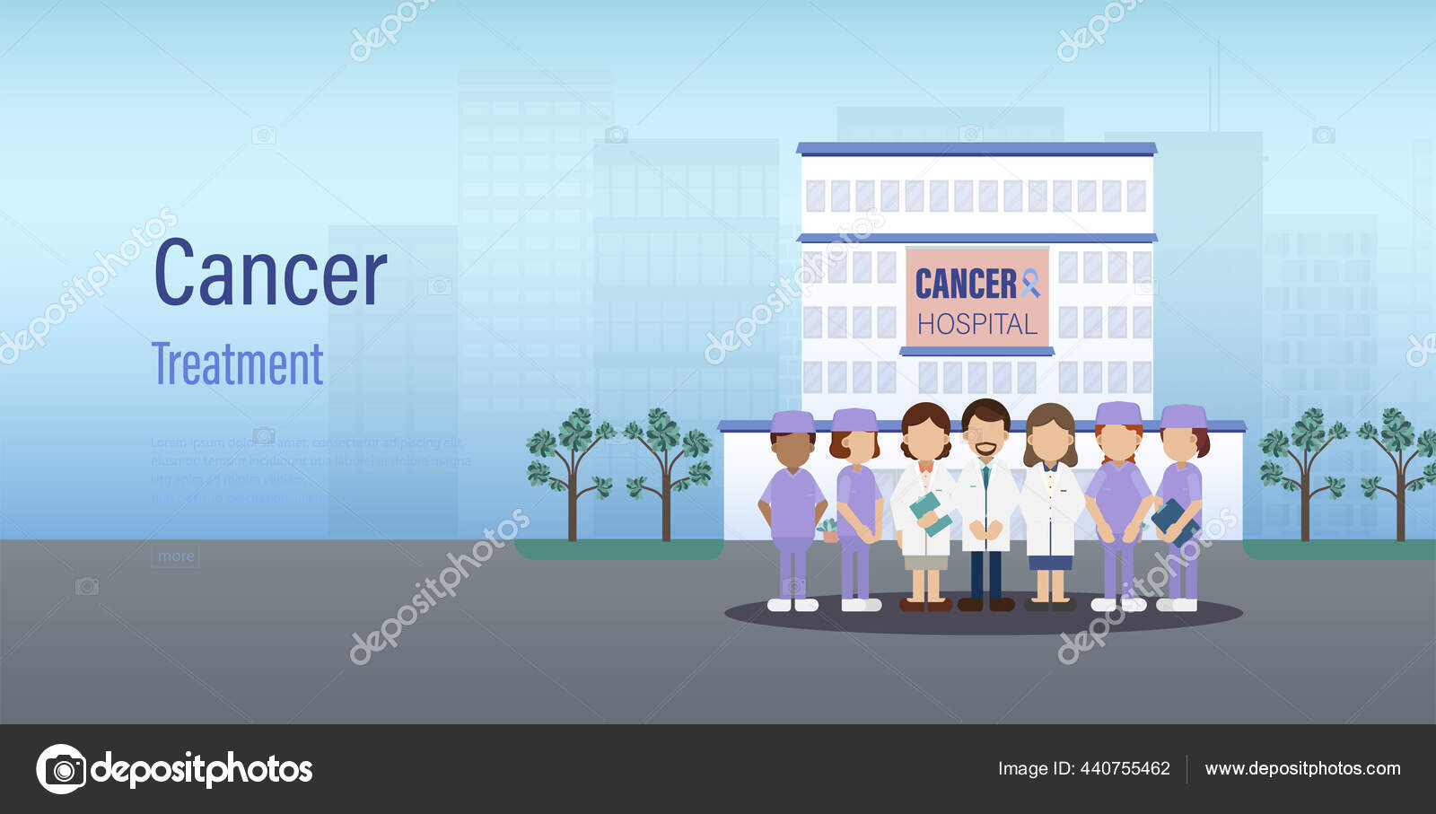 Cancer Insurance Infographic Flat Design Vector Illustration Stock ...