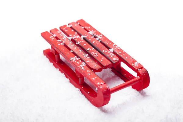 Red sled with snow — Stock Photo © cristovao #90101424