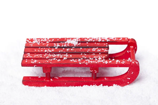 Red sled with snow — Stock Photo © cristovao #90101424