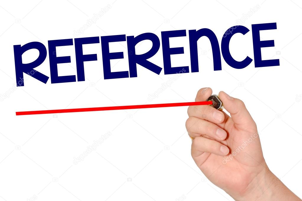 Hand writing reference with marker — Stock Photo © roobcio #116932002