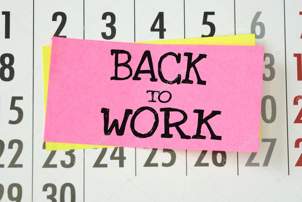 Back To Work Background