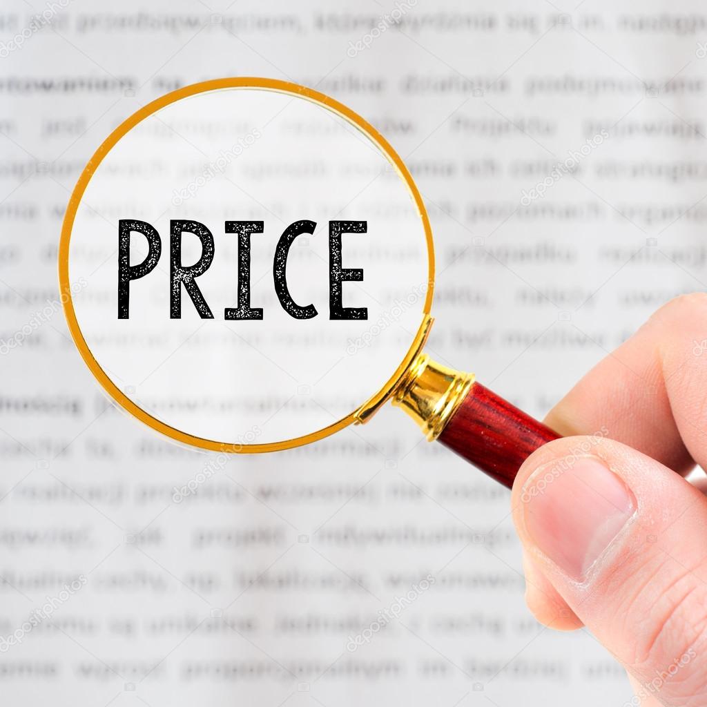 Hand Showing Price Word Stock Photo by ©roobcio 54063903