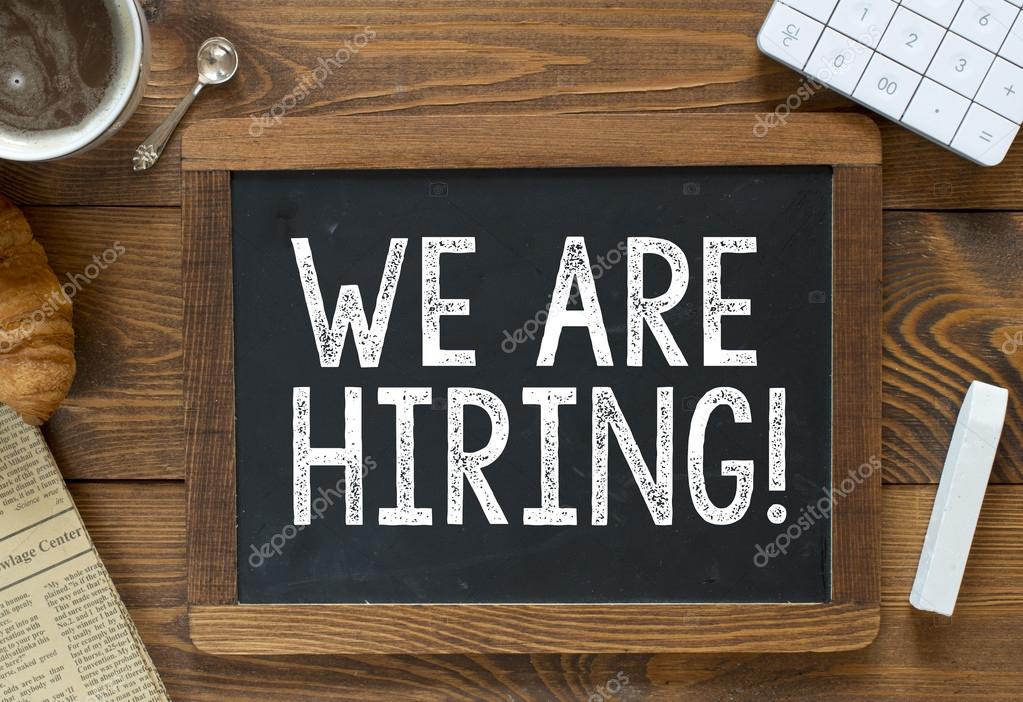 We are Hiring! handwritten with white chalk Stock Photo by ©roobcio ...