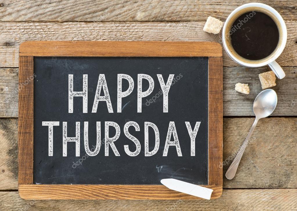 Happy sign Thursday on Blackboard — Stock Photo © roobcio #57325891