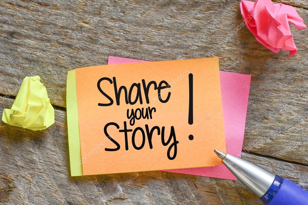 Note with Share your story — Stock Photo © roobcio #63560811
