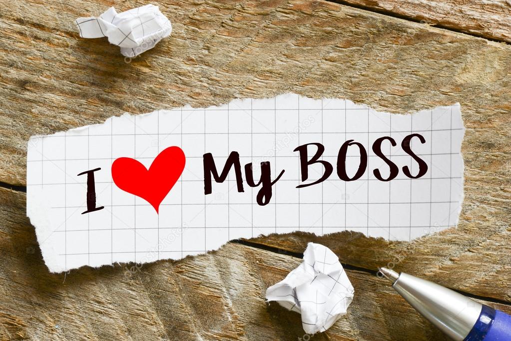I love my boss Note — Stock Photo © roobcio #63572283