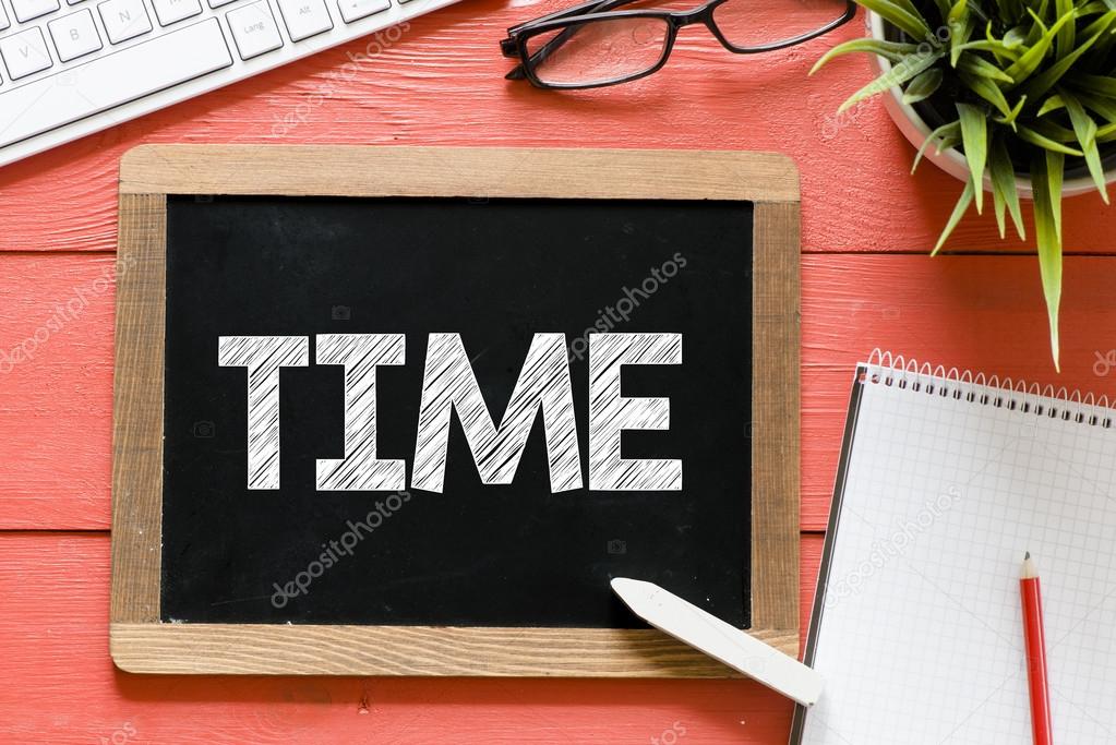 Time word Handwritten on blackboard — Stock Photo © roobcio #70340049