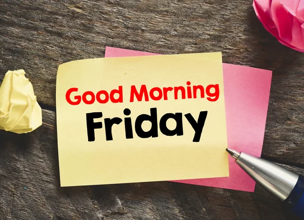 Note with Good morning Friday — Stock Photo © roobcio #63644709