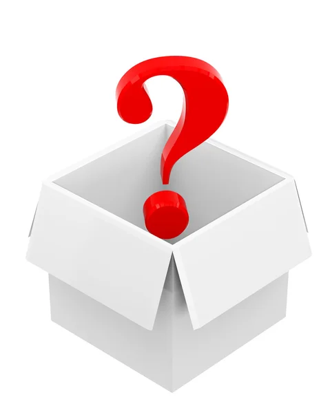 Closed box with question mark Stock Photo by ©3DDock 12483100