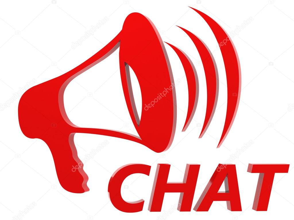 Red chat icon — Stock Photo © lina0486 #85647994