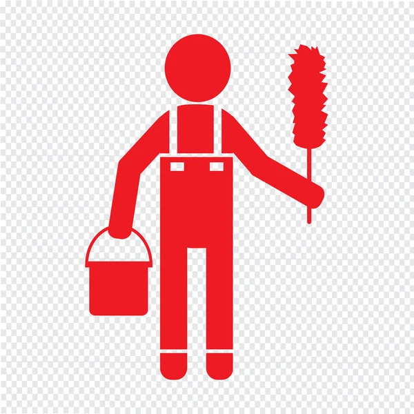 Pictogram people cleaning — Stock Vector © alexghidan89 #62414541