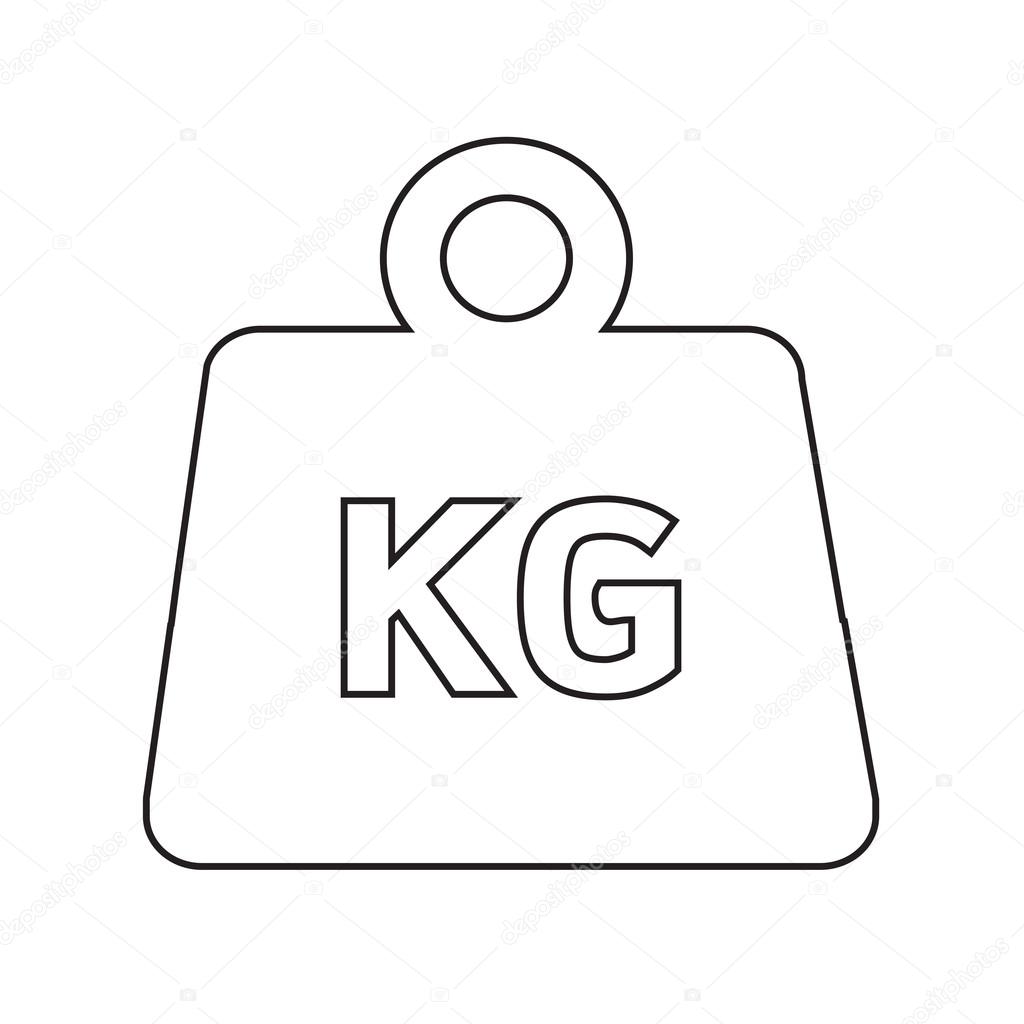 Peso kilogramo icono Diseño de ilustración 2022