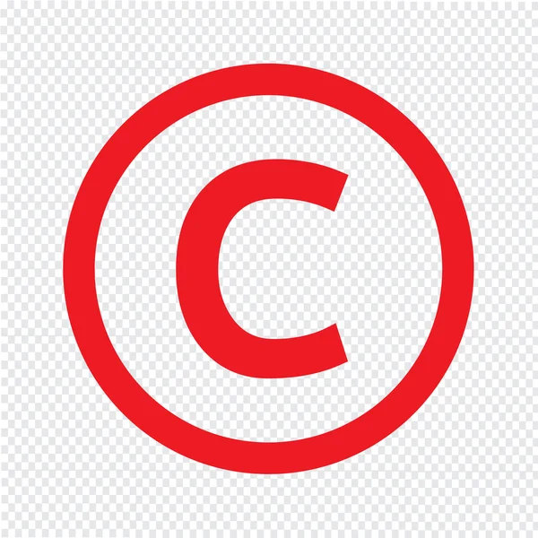 Red Copyright Symbol