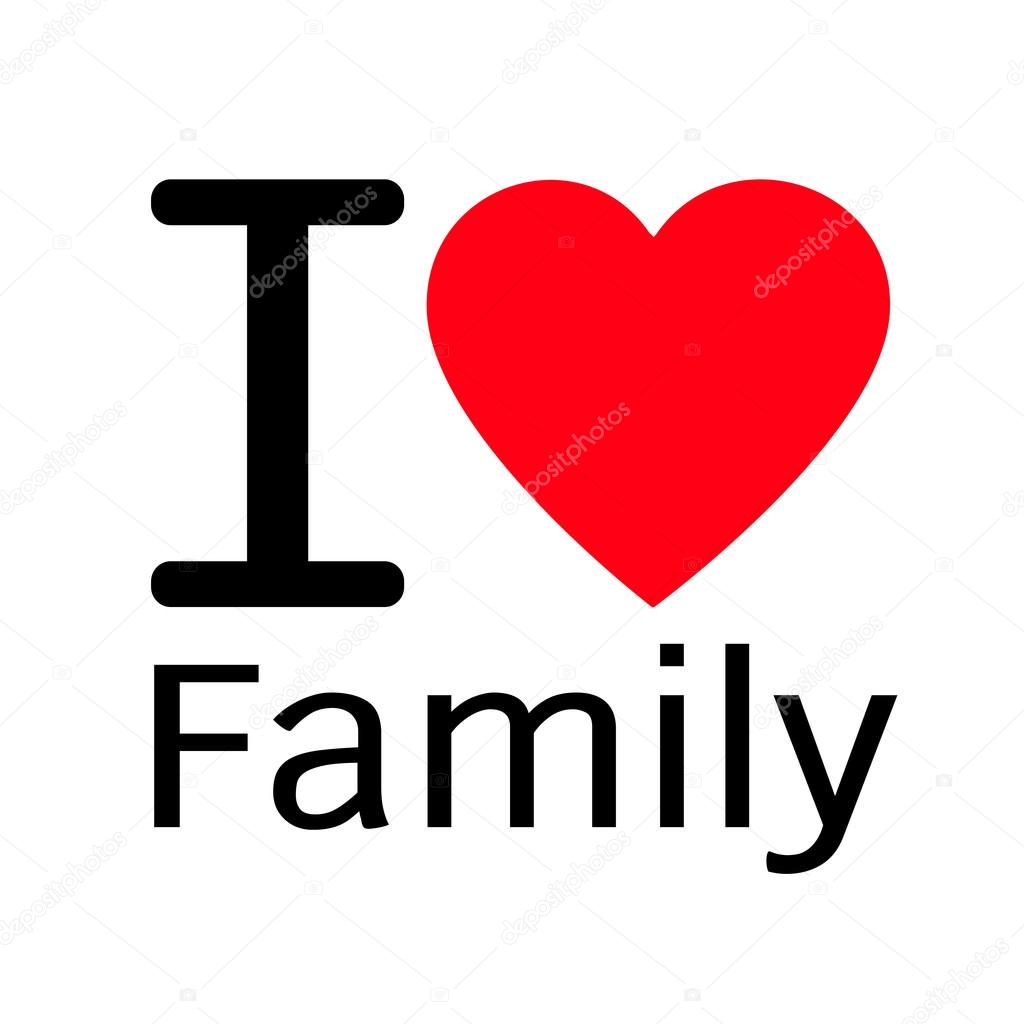 I love family lettering illustration design with sign — Stock Vector ...