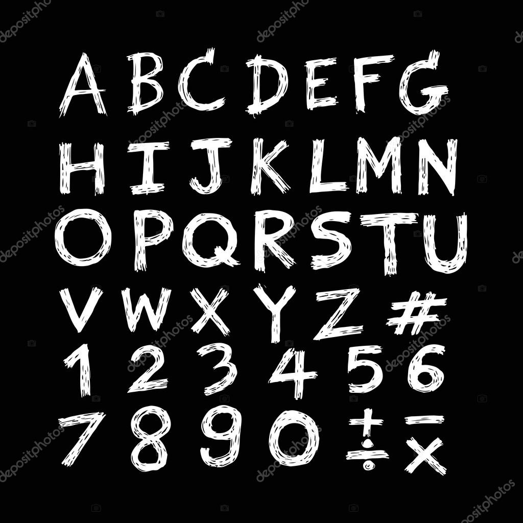 Hand drawing letters Stock Vector by ©porjai 115168306