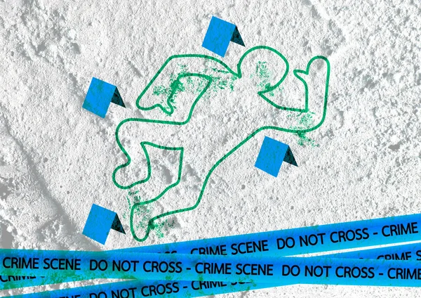 Crime scene danger tapes illustration on wall texture background Stock ...