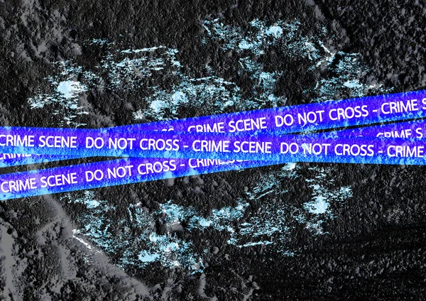 Crime scene danger tapes illustration on wall texture background ...