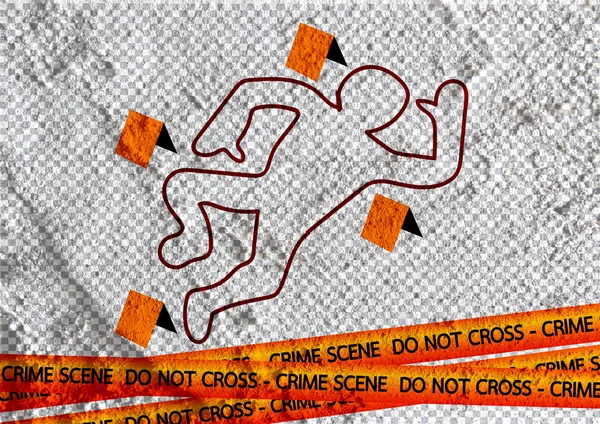 Crime scene danger tapes illustration on wall texture background Stock ...