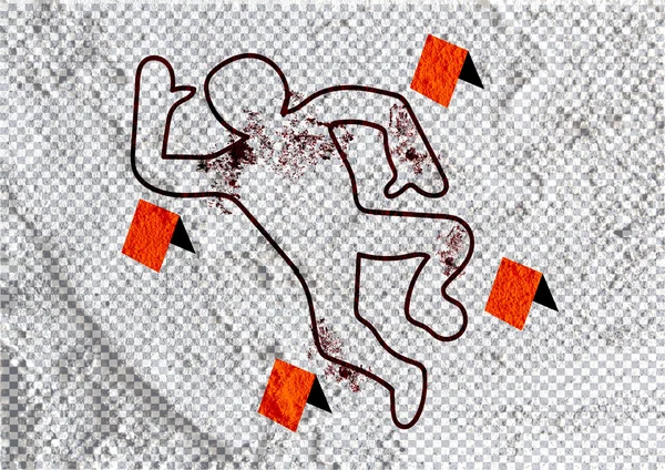 Crime scene danger tapes illustration on wall texture background Stock ...