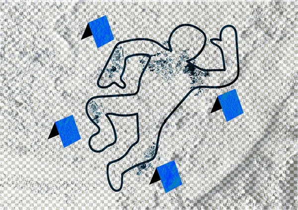 Crime scene danger tapes illustration on wall texture background Stock ...