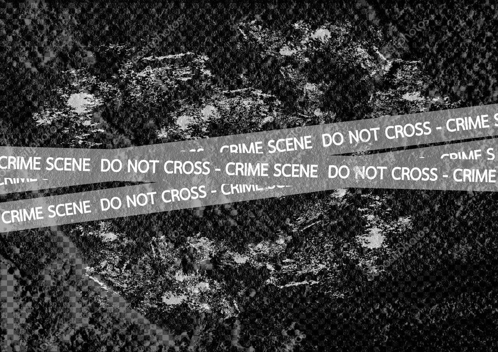Crime scene danger tapes illustration on wall texture background Stock ...