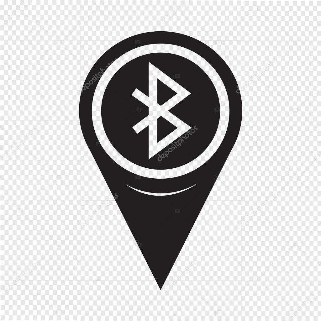 Mapa Pointer Icono Bluetooth Vector de stock por ©porjai 76233095