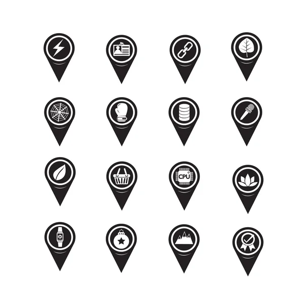 Map location markers, pointers vector icons set — Stock Vector © RedKoala #18299139
