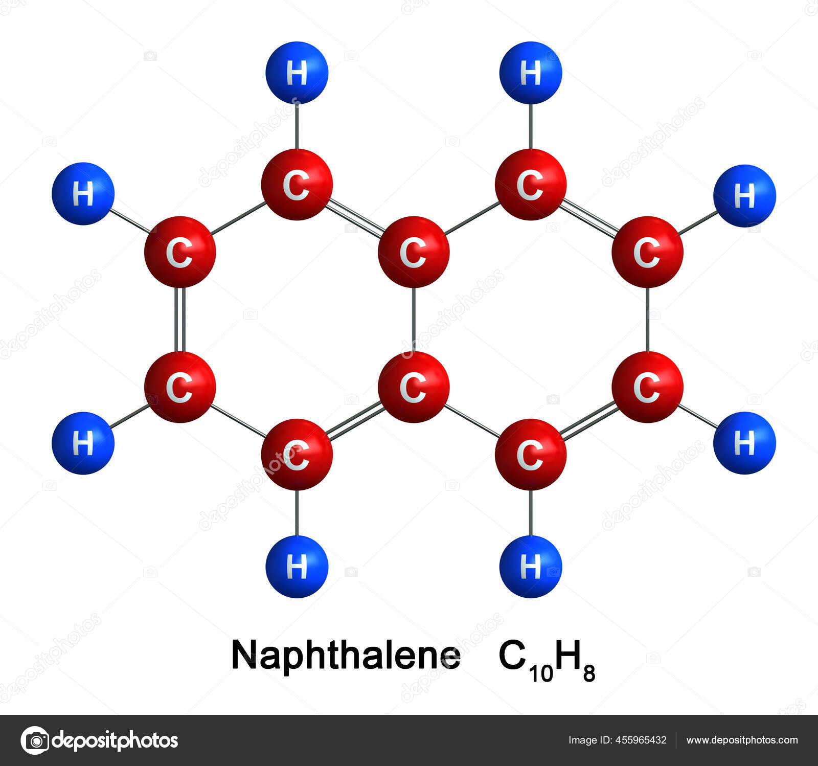 Render Molecular Structure Toluene Isolated White Background Stock ...