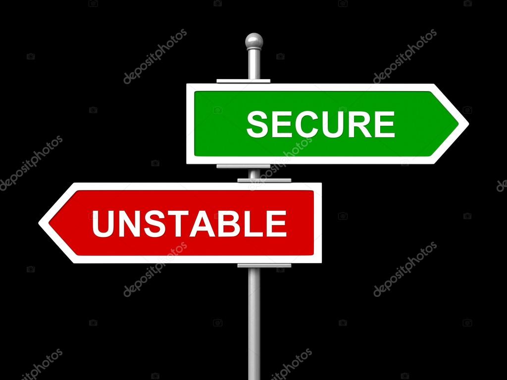 Secure and unstable road signs Stock Photo by ©oorka5 82594338