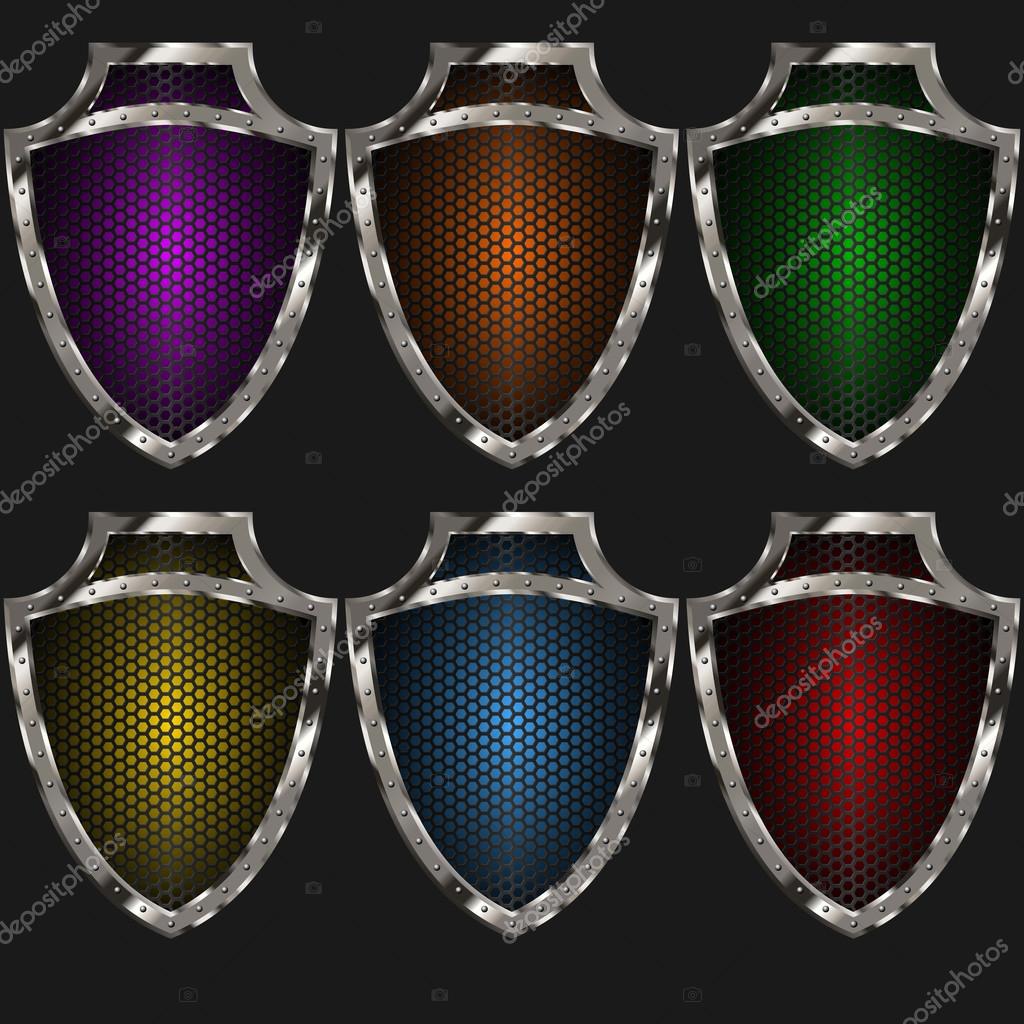 Shield texture-color Stock Vector by ©Glance 68862901