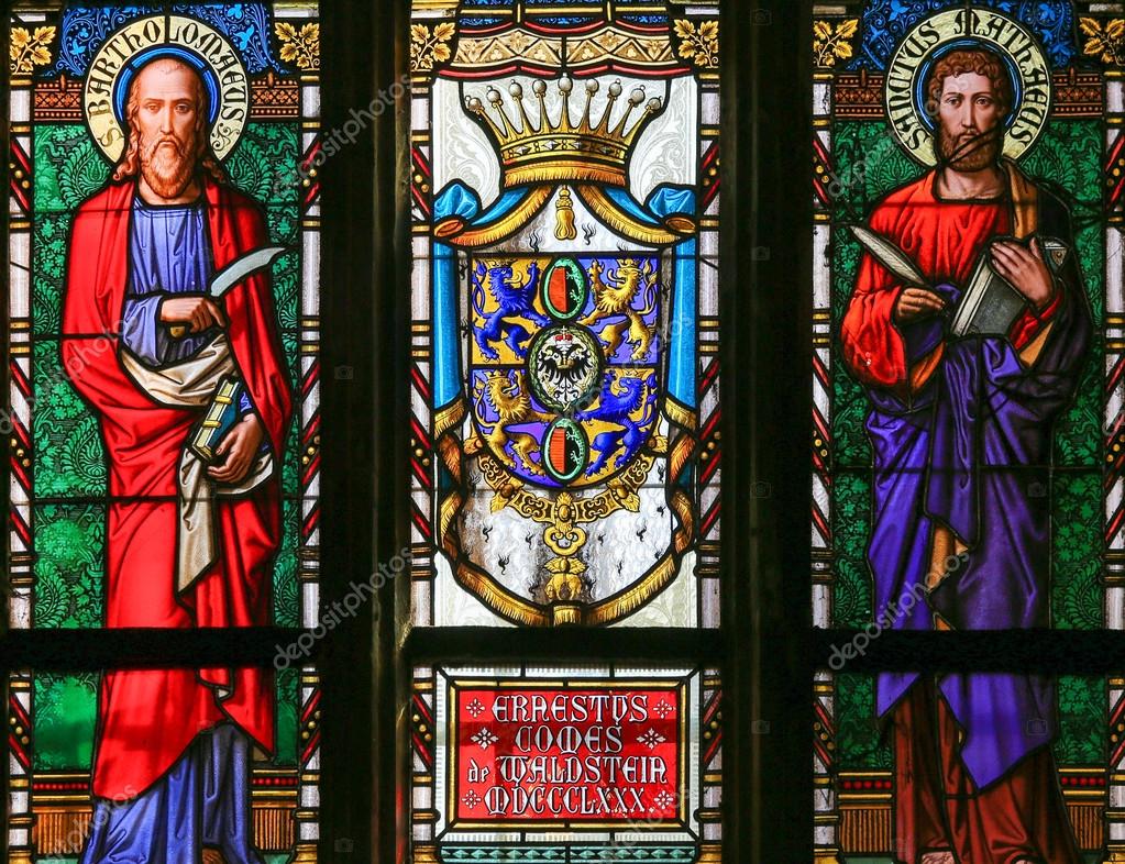 Stained Glass - Saint Matthew and Saint Bartholomew – Stock Editorial ...