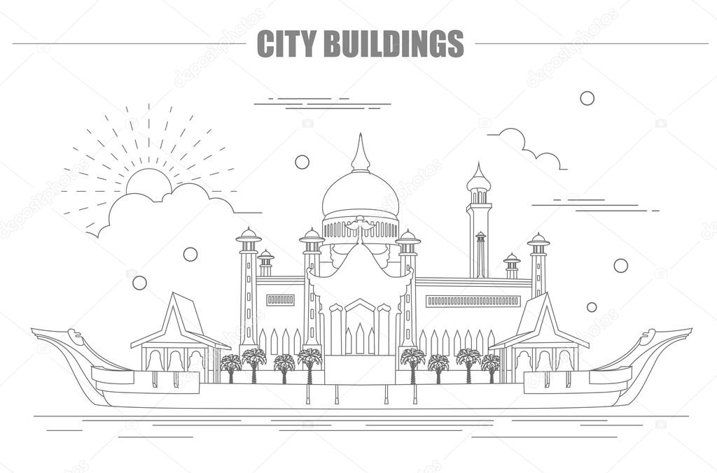 Brunei Outline Darussalam Map Asia Maps Blank Worldatlas Sarawak ...