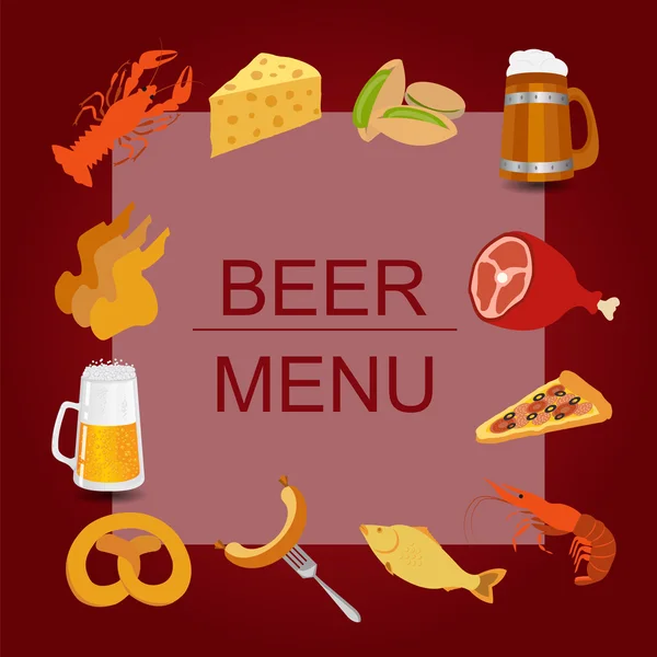 Beer snacks, set icons for creating your infographics Stock Vector ...