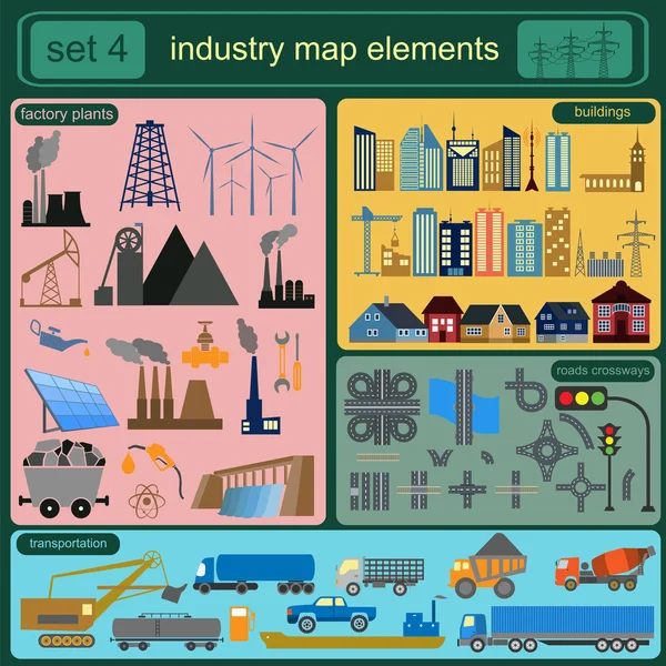 Industry map elements Stock Vector Image by ©A7880S #52989745