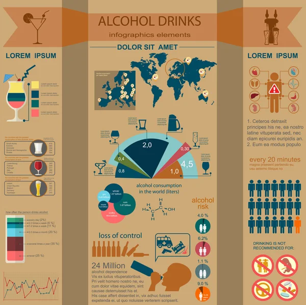 Alcoholic infographic Vector Art Stock Images | Depositphotos
