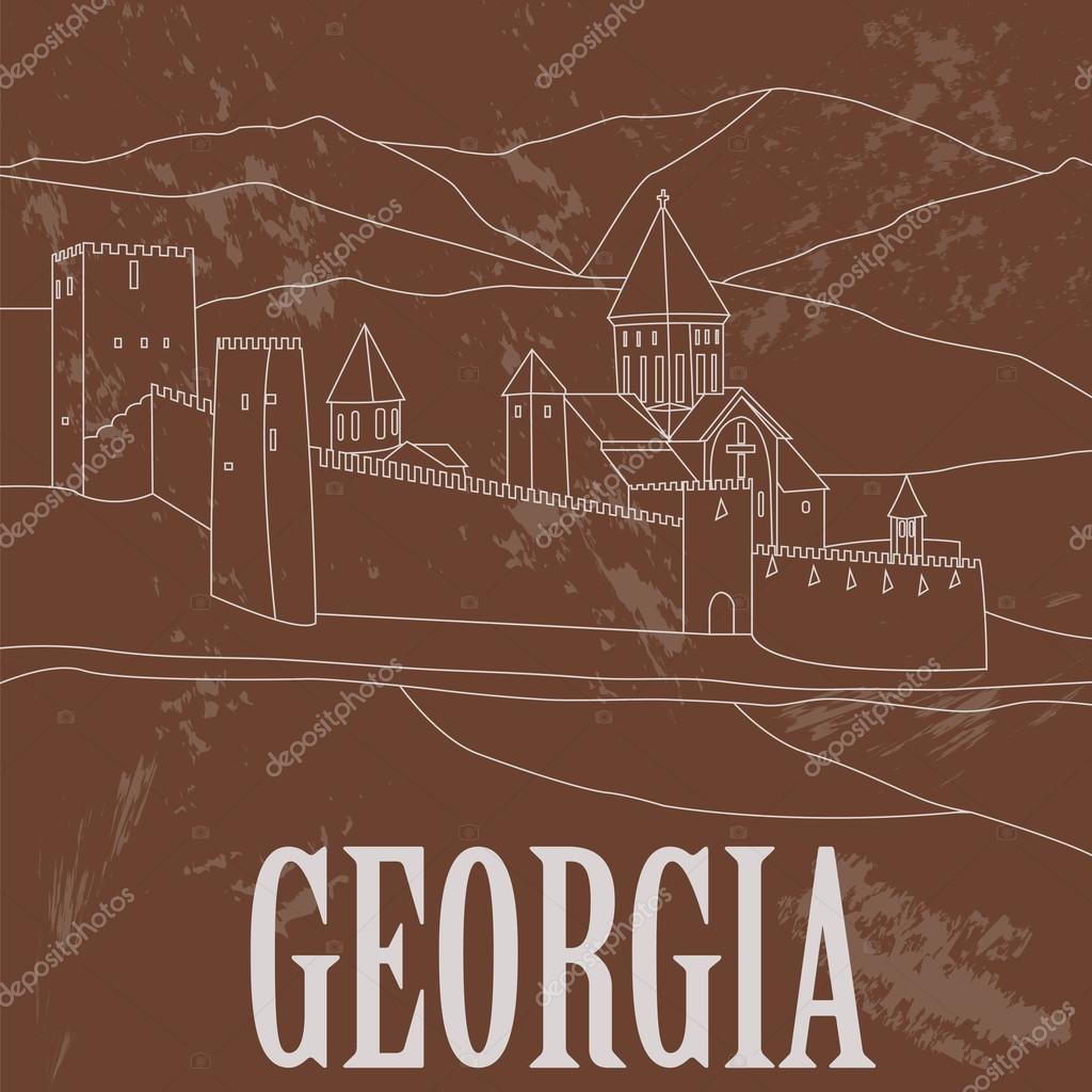 Georgia landmarks. Retro styled image Stock Vector Image by ©A7880S ...