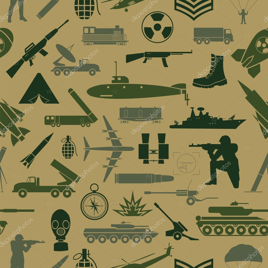 Military background. Seamless pattern. Military elements, armore Stock ...