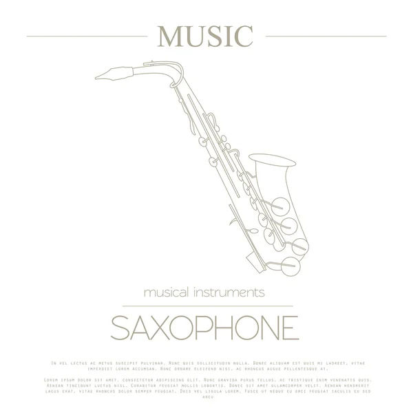Musical instruments graphic template. Saxophone Stock Vector Image by ...