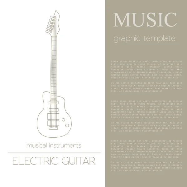 Musical instruments graphic template. Electric guitar Stock Vector ...