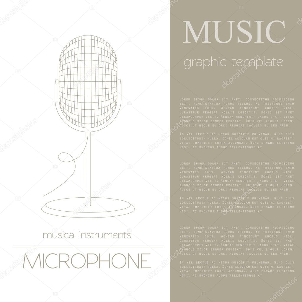 Musical instruments graphic template. Microphone Stock Vector Image by ...