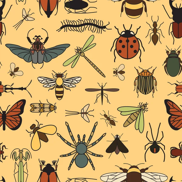 Insects seamless pattern. 24 pieces in set. — Stock Vector © A7880S ...