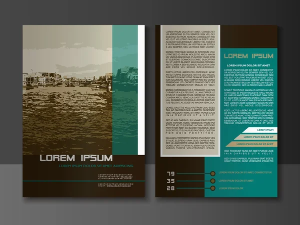 Vintage style brochure template design with modern elements Stock ...