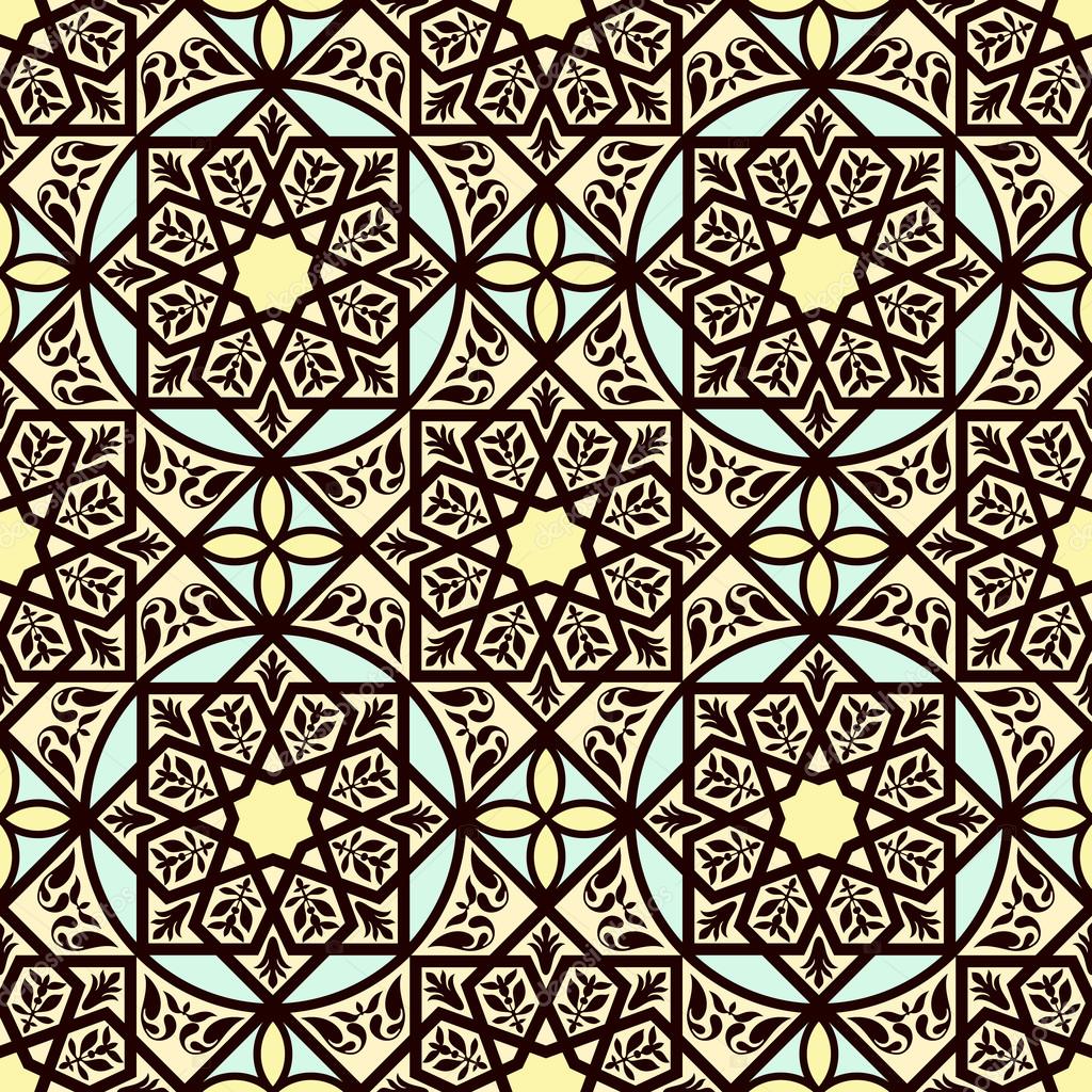 Vintage arabic and islamic background, ethnic style ornaments ...