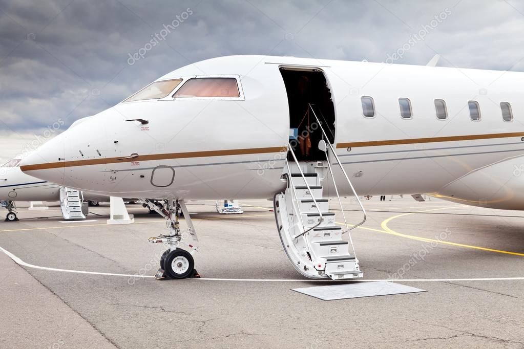 White private business jet — Stock Photo © prescott10 #83892722