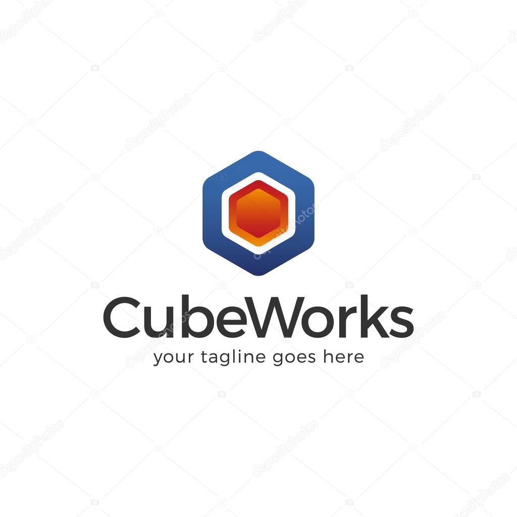 Cube Works Logo Template — Stock Vector © Graphicgum #121410084